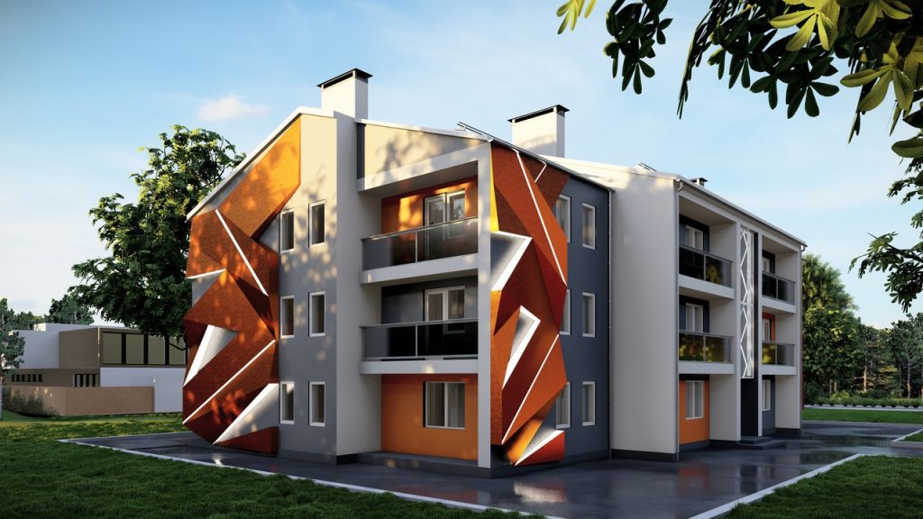 Three-storey house frame kit – Ecolit Thailand